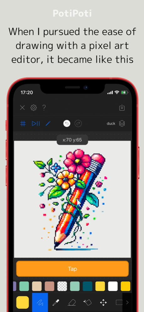 draw pixel art on iphone